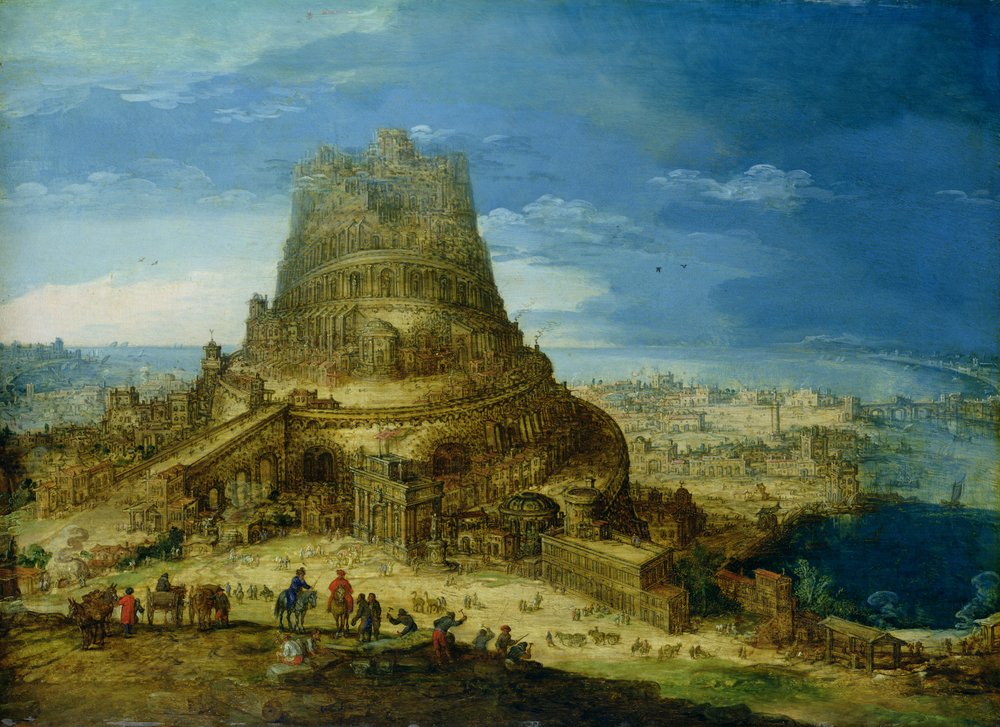 Der Bau des Turms von Babel von Hendrick van Cleve